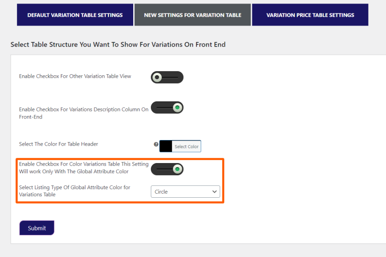 WooCommerce Product Variation Table Documentation | WP Swings
