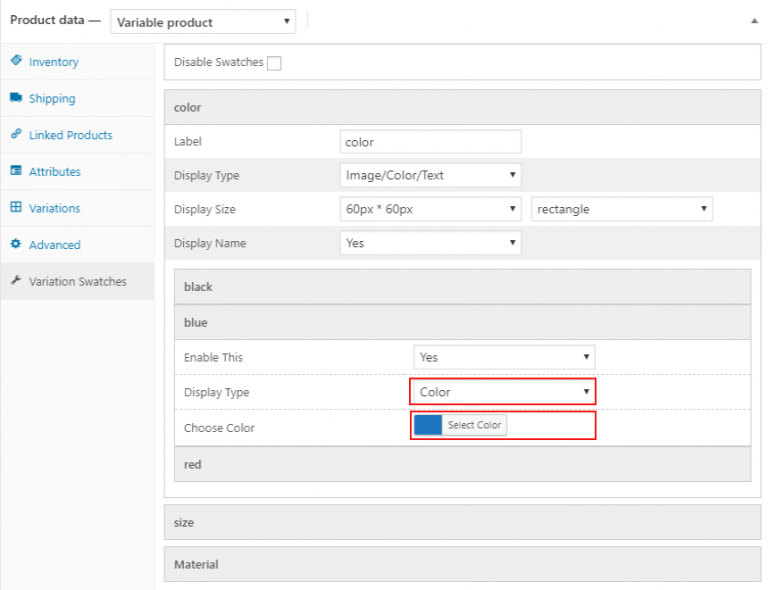WooCommerce Colors and Swatches Documentation | WP Swings