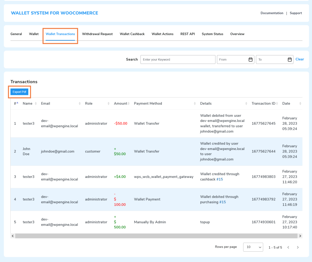 Wallet System for WooCommerce Documentation | WP Swings