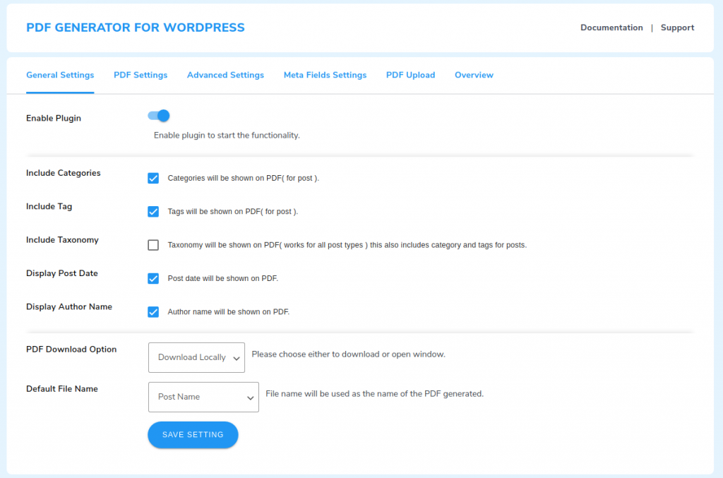 PDF Generator For WordPress Documentation | WP Swings
