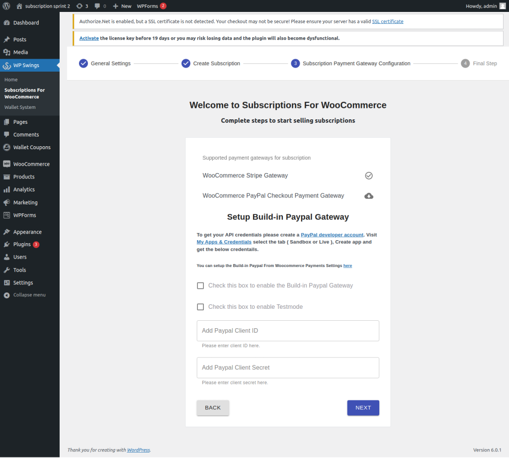 Subscriptions for WooCommerce Documentation | WP Swings