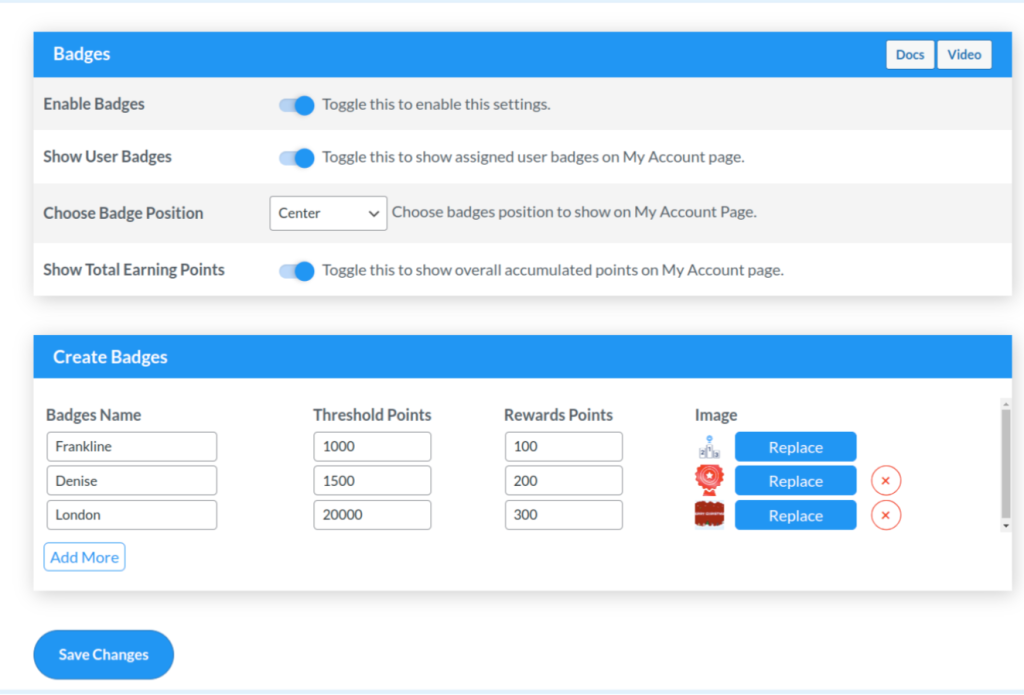 User Badges & Levels - Points And Rewards For WooCommerce